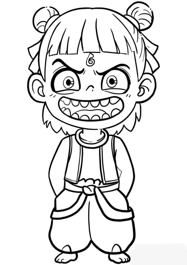 Tranh tô màu Na Tra – Hình ảnh đẹp, độc đáo cho bé sáng tạo