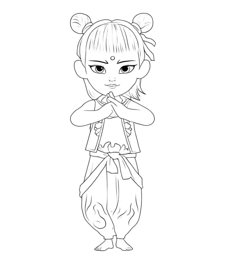 Tranh tô màu Na Tra – Hình ảnh đẹp, độc đáo cho bé sáng tạo