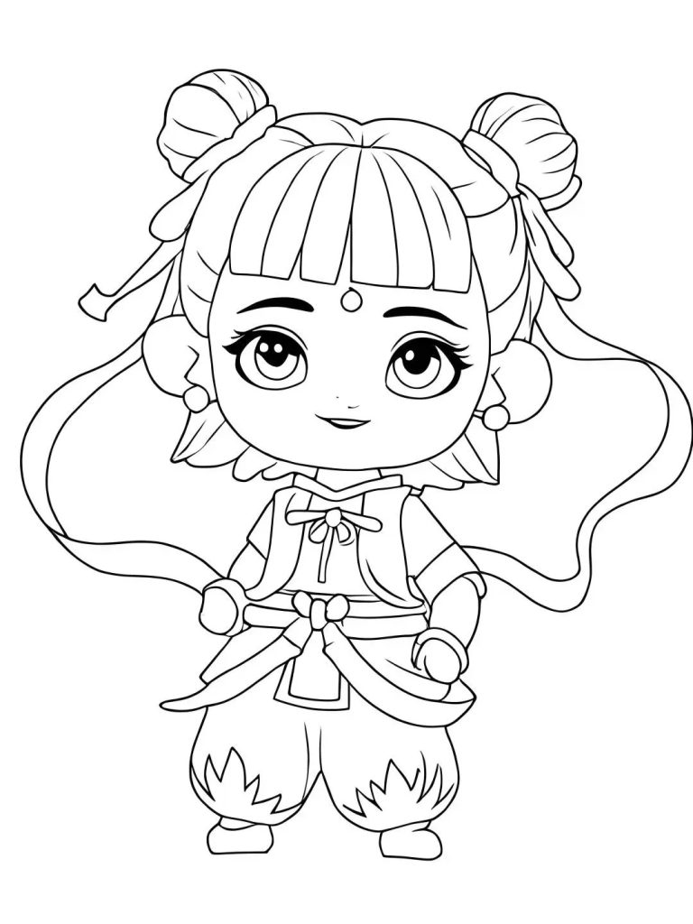 Tranh tô màu Na Tra – Hình ảnh đẹp, độc đáo cho bé sáng tạo