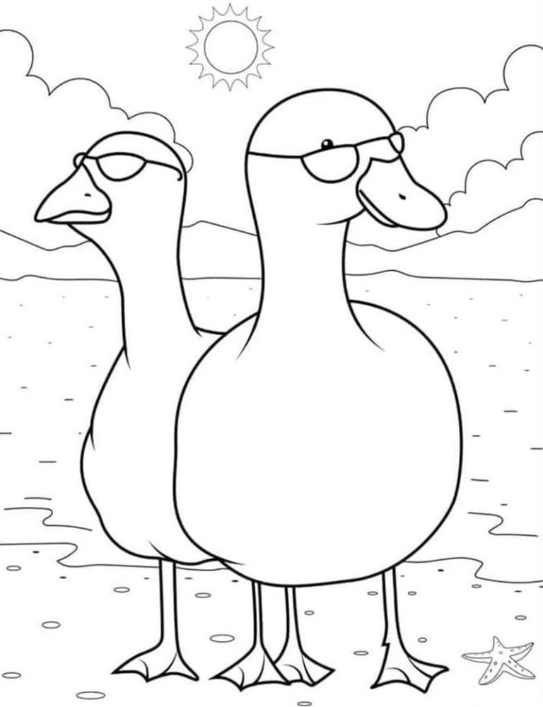 80+ Tranh tô màu con vịt cute hoạt động vừa học vừa chơi