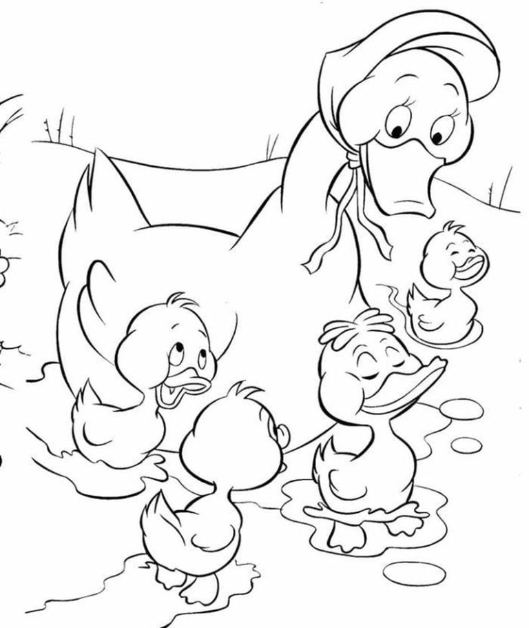 80+ Tranh tô màu con vịt cute hoạt động vừa học vừa chơi