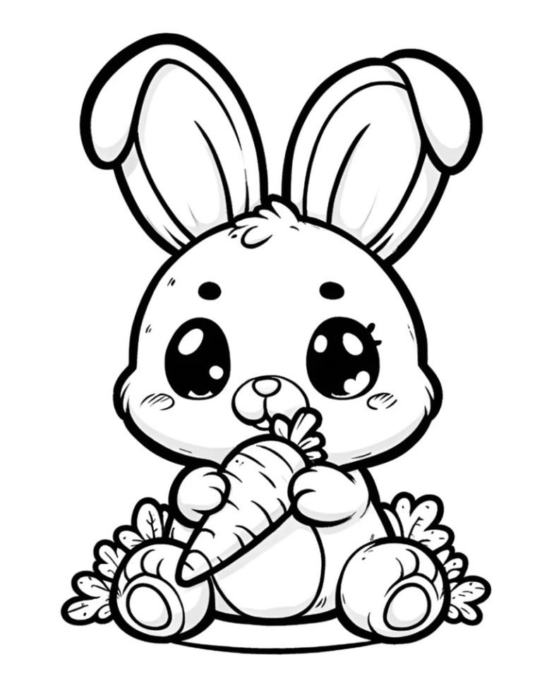 109+ Tranh tô màu con thỏ cute giúp bé sáng tạo mỗi ngày