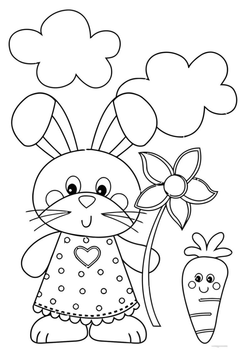 109+ Tranh tô màu con thỏ cute giúp bé sáng tạo mỗi ngày